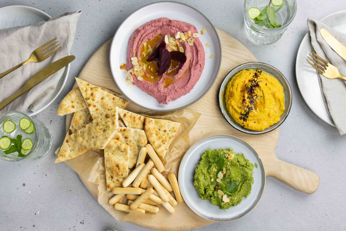 Rode bieten hummus - Eatertainment
