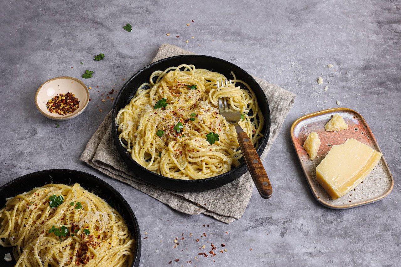 Romige Parmezaanse kaas pasta - Eatertainment