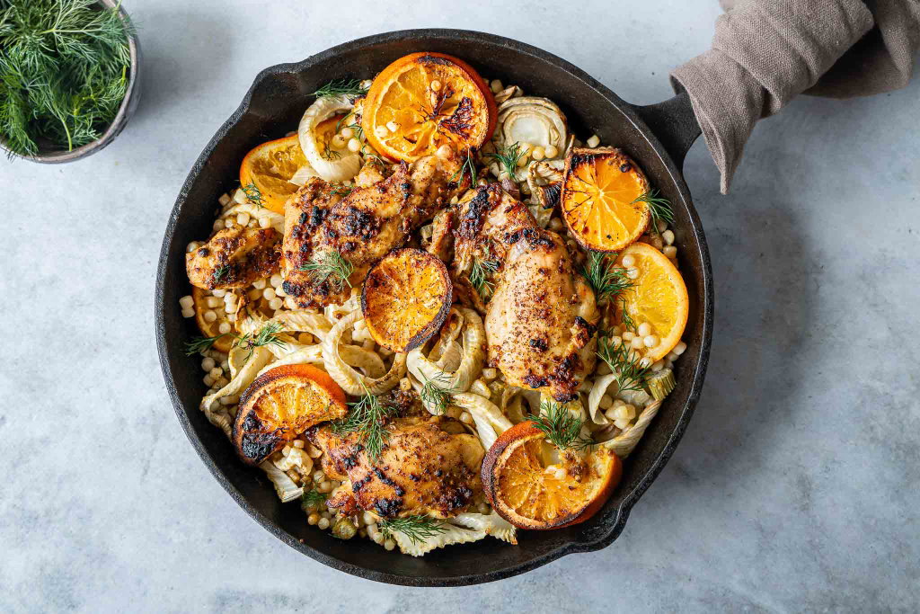 Kipdijfilet met sinaasappel en venkel - Eatertainment