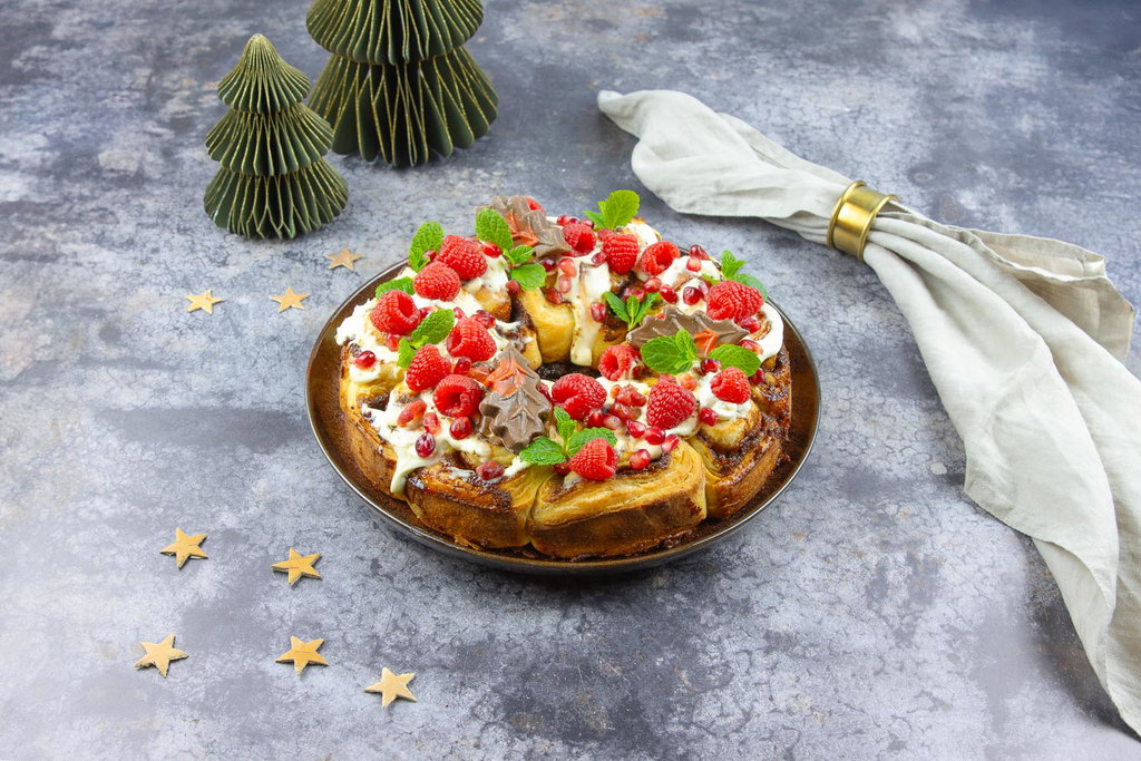 Cinnamon roll kerstkrans - Eatertainment