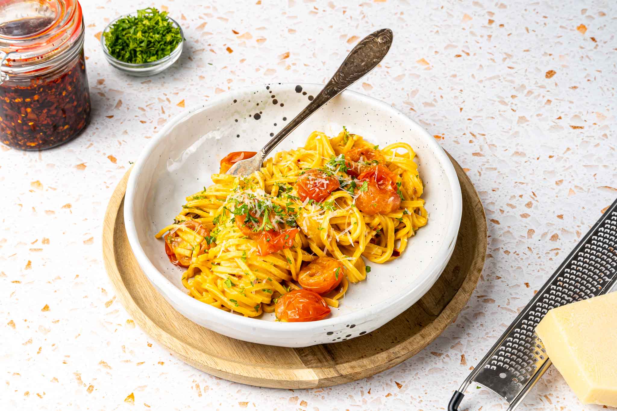Chili olie pasta - Eatertainment