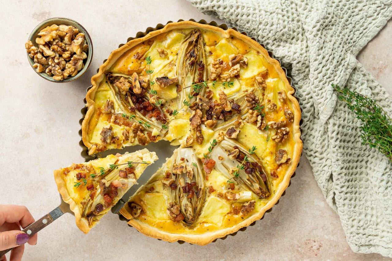 Witlof quiche met brie en guanciale - Eatertainment